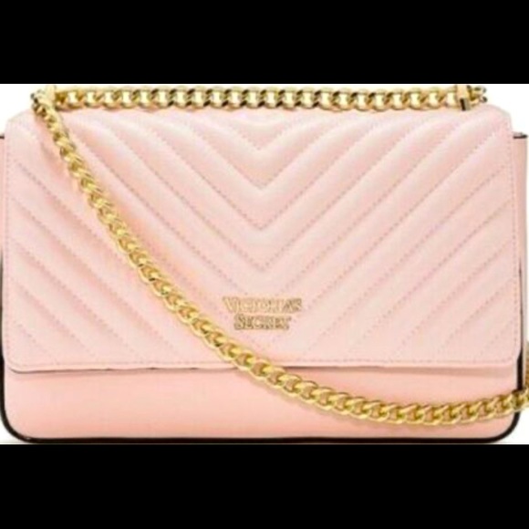 Victoria's Secret | Bags | Nwt Pink Vs Purse Handbag With Gold Chain ...